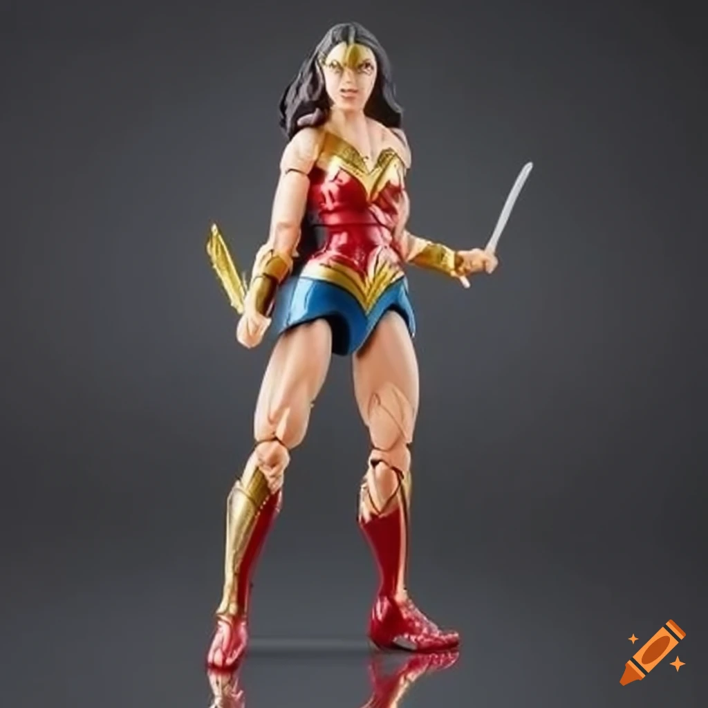Wonder woman action figure in marvel legends style on Craiyon