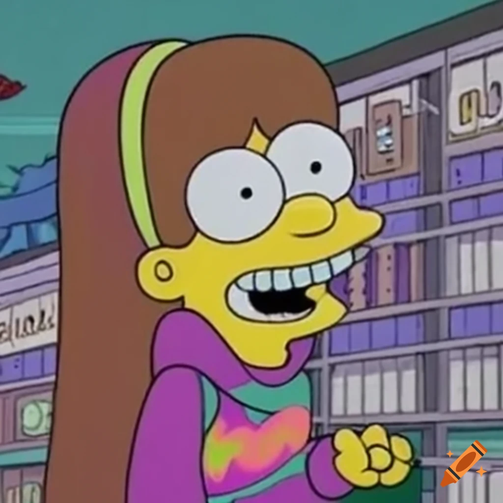 Mabel pines magically transforms into lisa from the simpsons on Craiyon