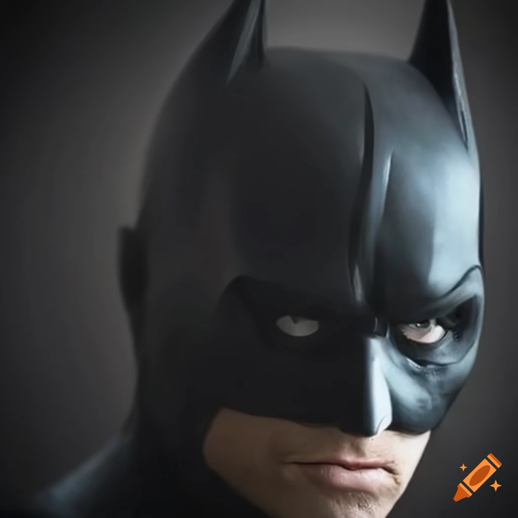 Closeup of realistic batman character on Craiyon