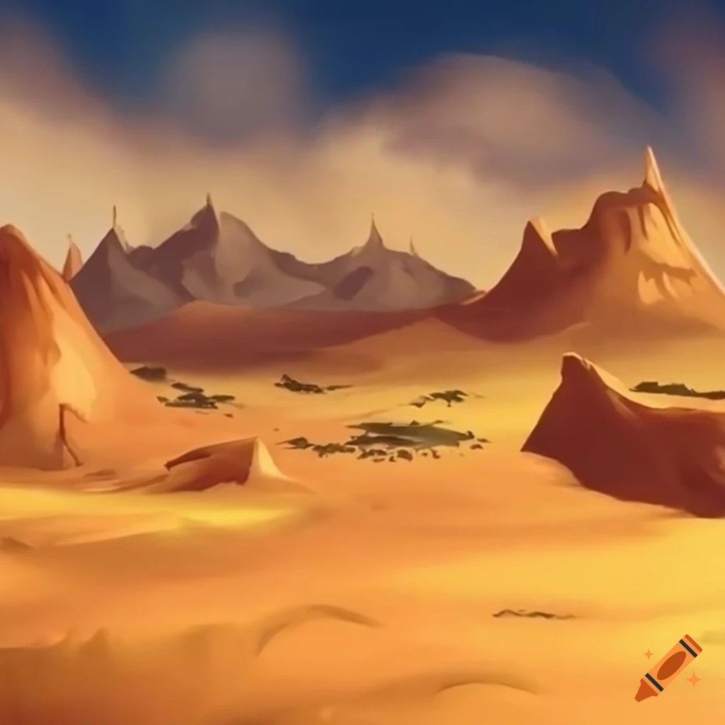 Sand desert landscape dnd on Craiyon