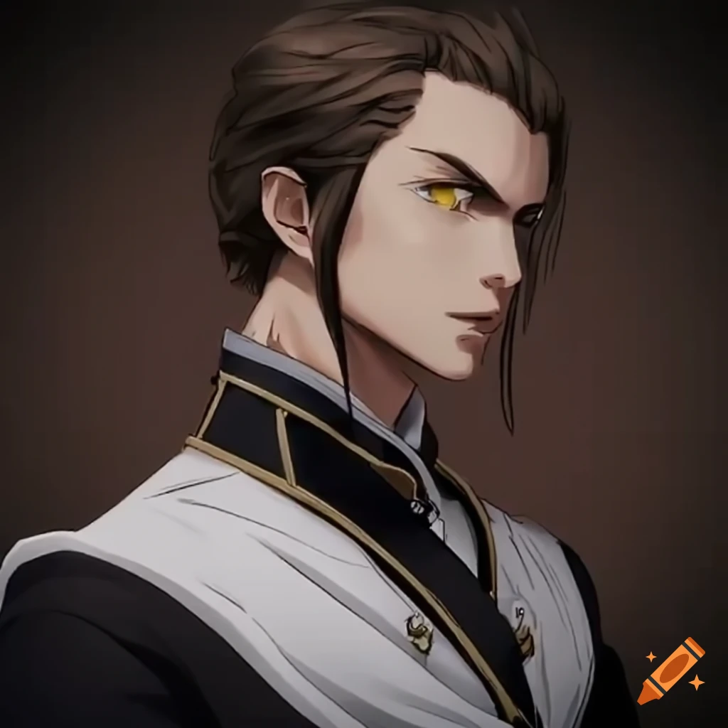Profile of a strong and noble male character from an anime series on ...