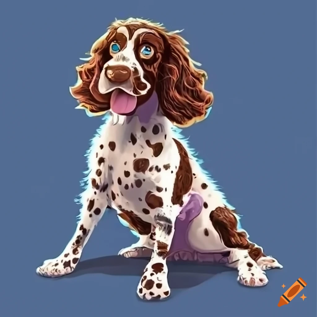 Disney style male springer spaniel character on Craiyon