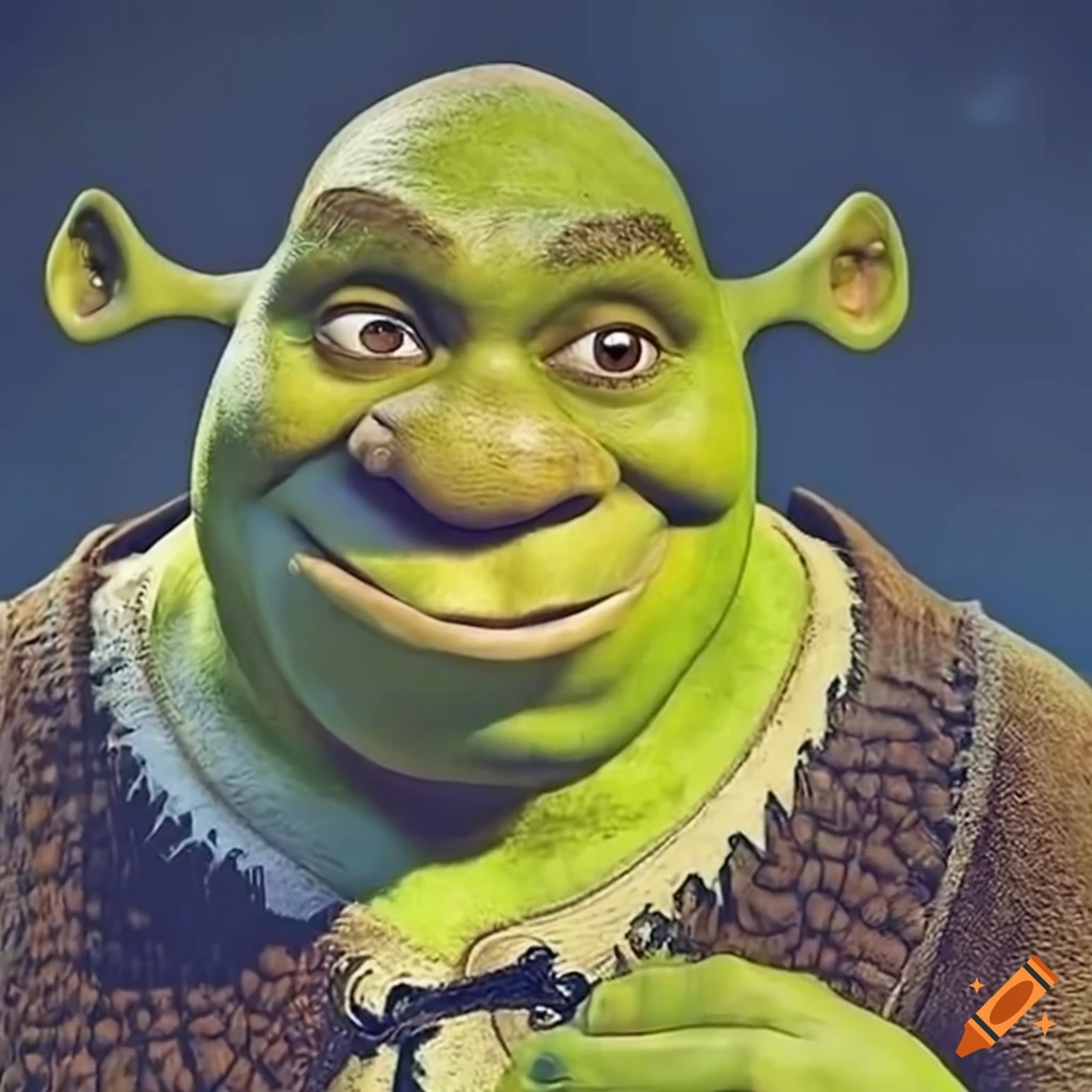 Artistic fusion of elon musk and shrek character on Craiyon