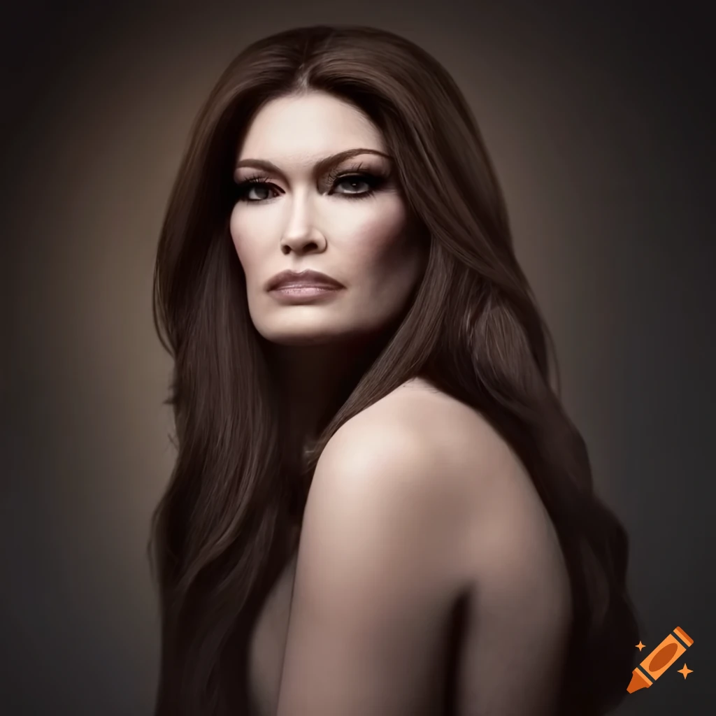 Portrait of kimberly guilfoyle with chiseled facial features on Craiyon