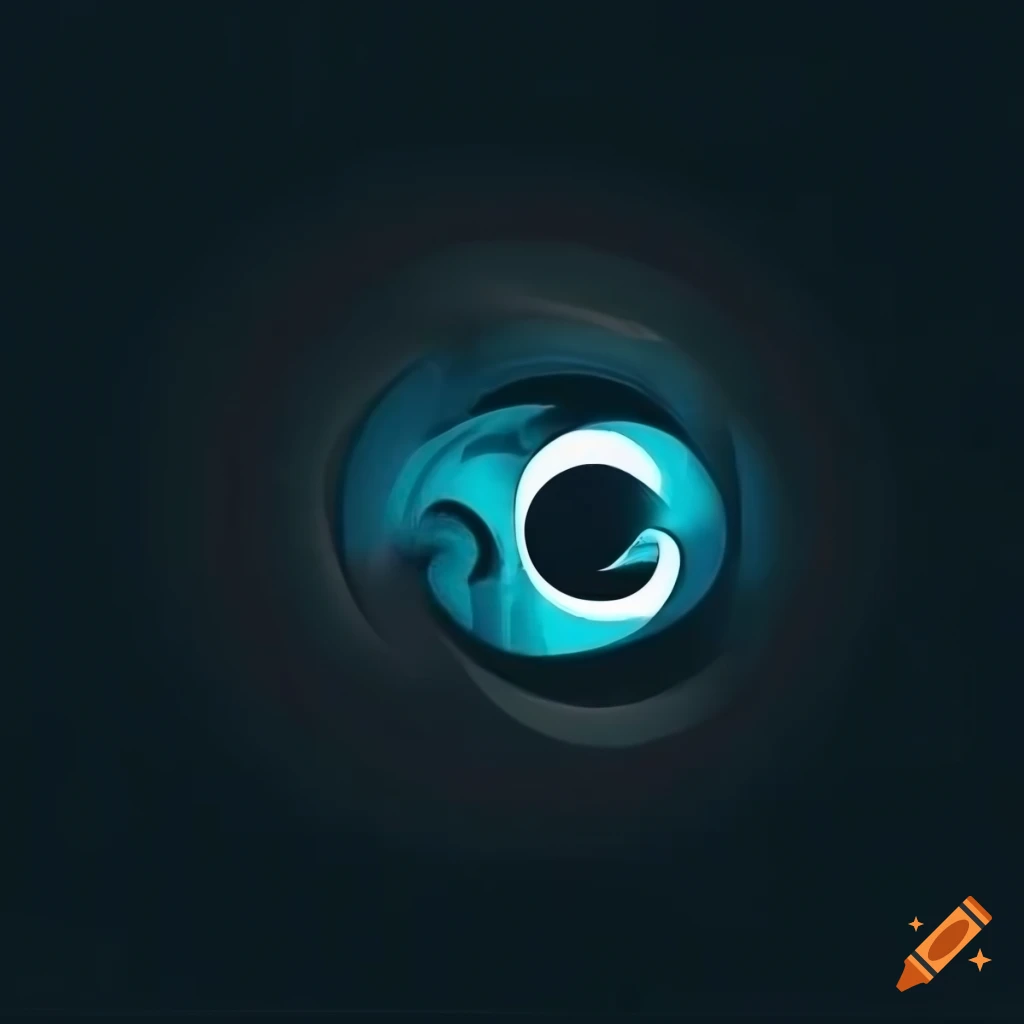 Ominous corporate logo design on dark background on Craiyon