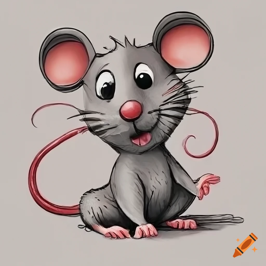 Happy mouse drawing on Craiyon