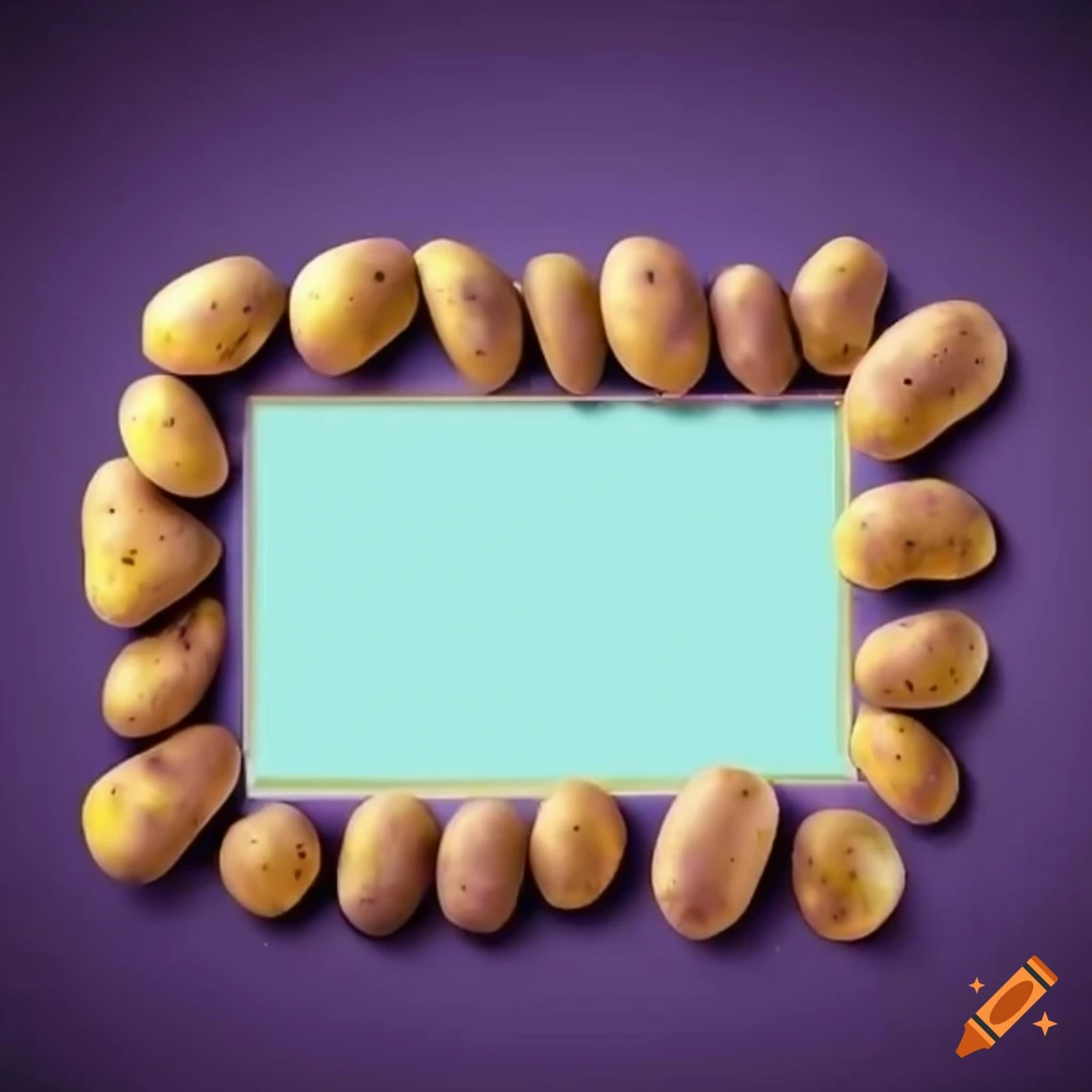 Gaming border frame made of potatoes on Craiyon