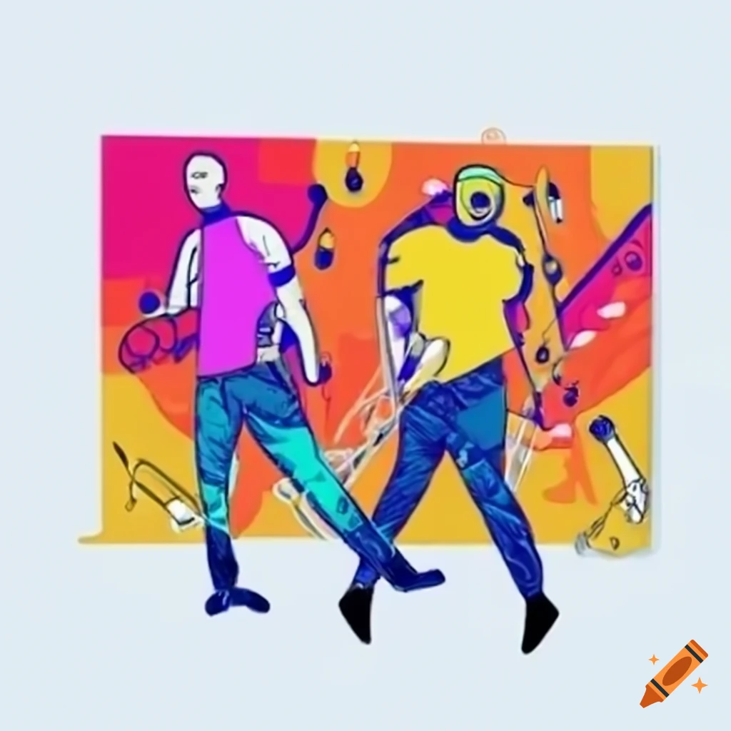 Two men in a music production studio making trap beats in a sketch on ...