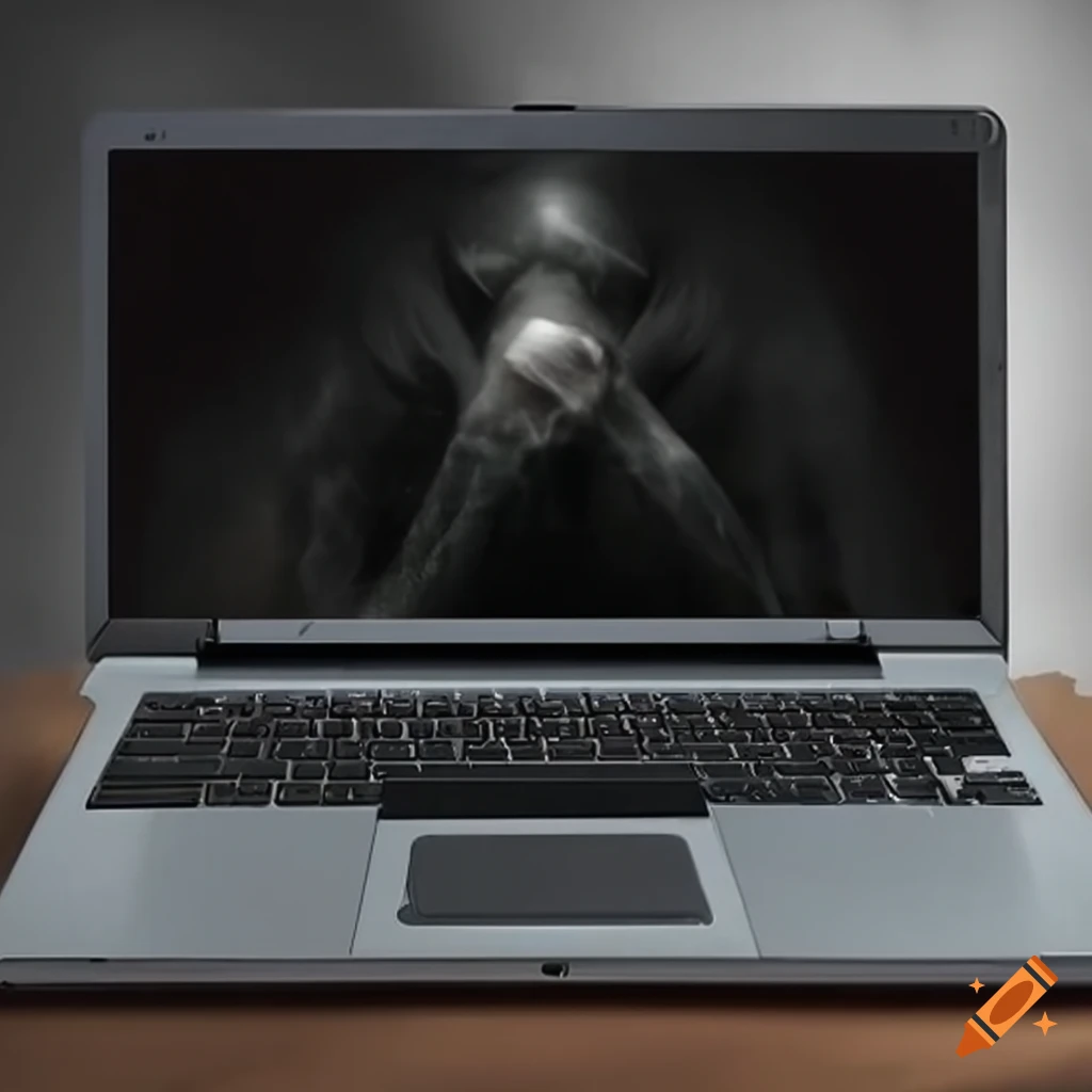 Possessed laptop on Craiyon