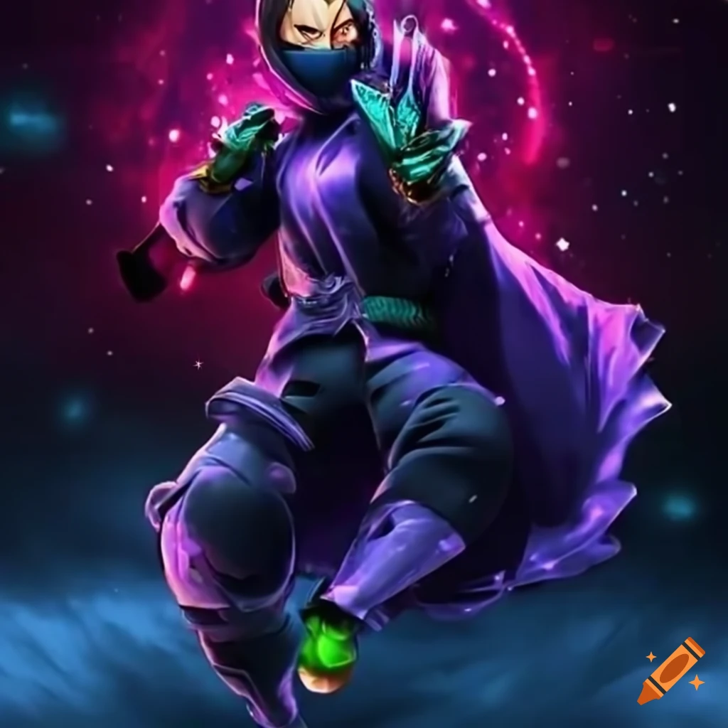 Galaxy ninja full body on Craiyon
