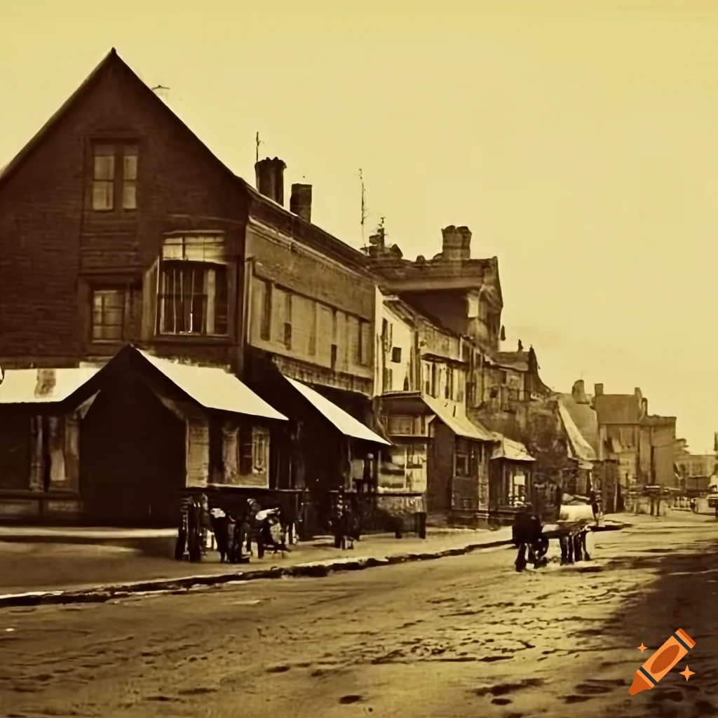 Historic town in the 1900s on Craiyon