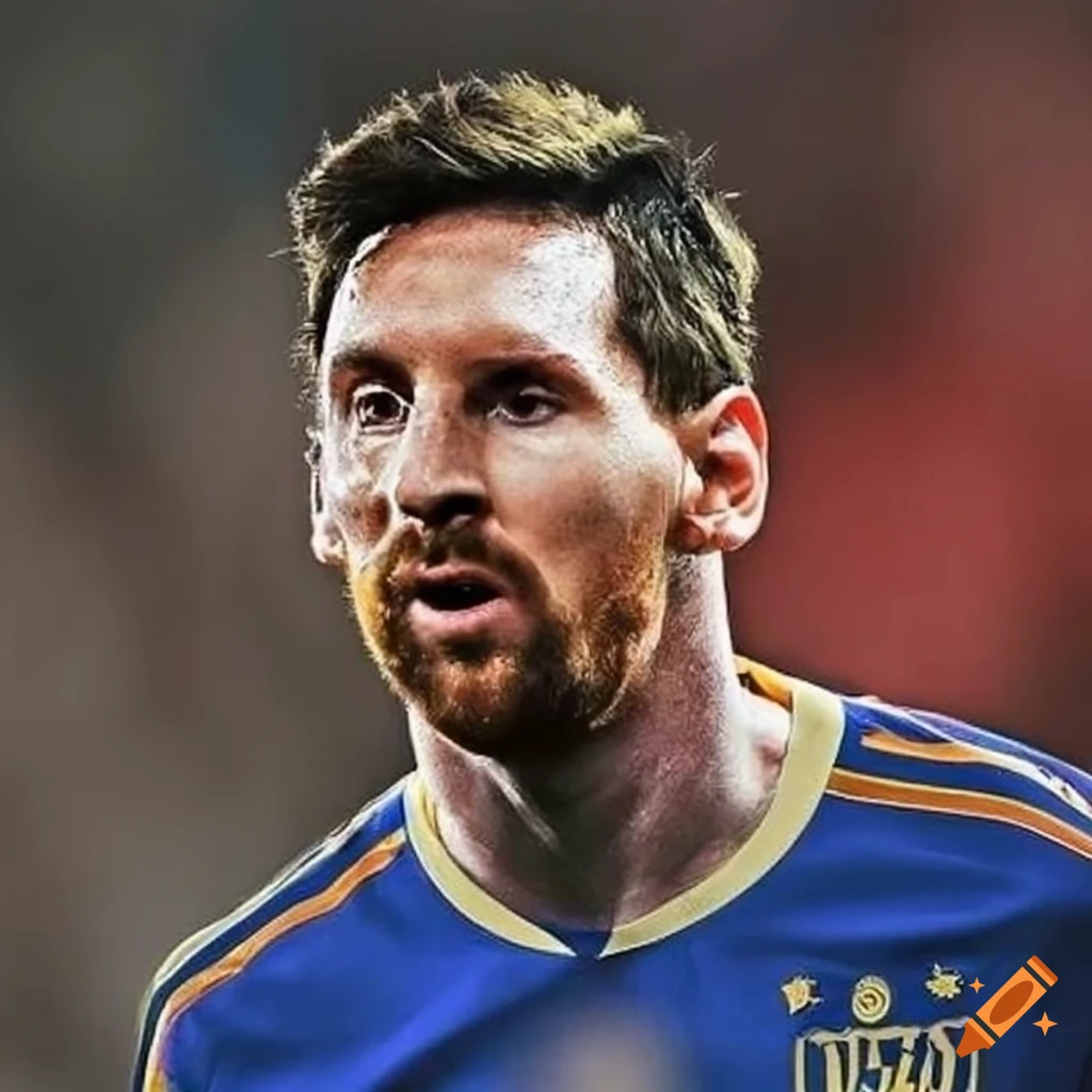 Lionel messi playing at real madrid on Craiyon