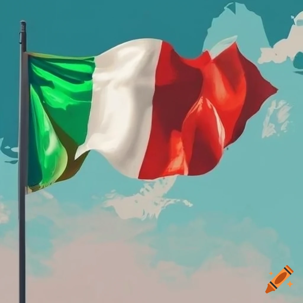 Italian flag art on Craiyon