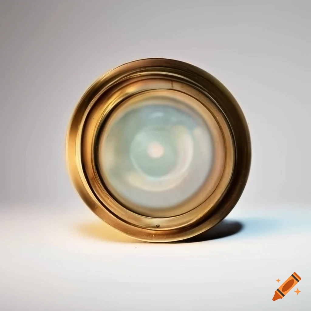 Brass and quartz lens on Craiyon