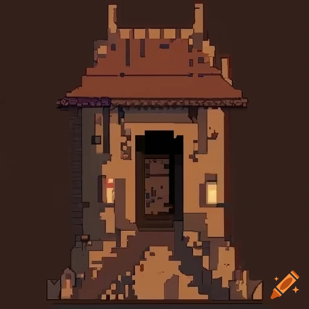 Sprites for an indie game - ancient castle walls tileset on Craiyon