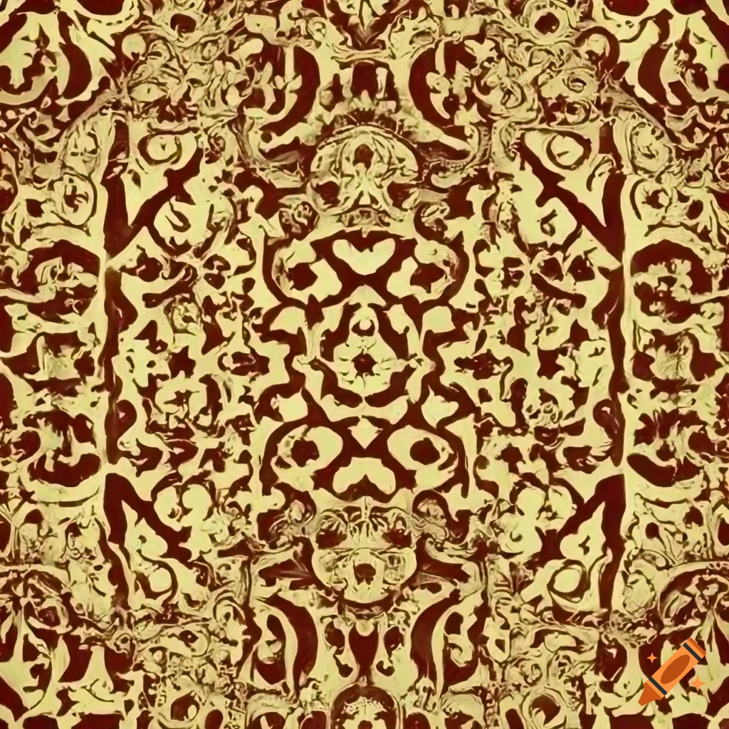 Golden moorish arabesque pattern design on Craiyon
