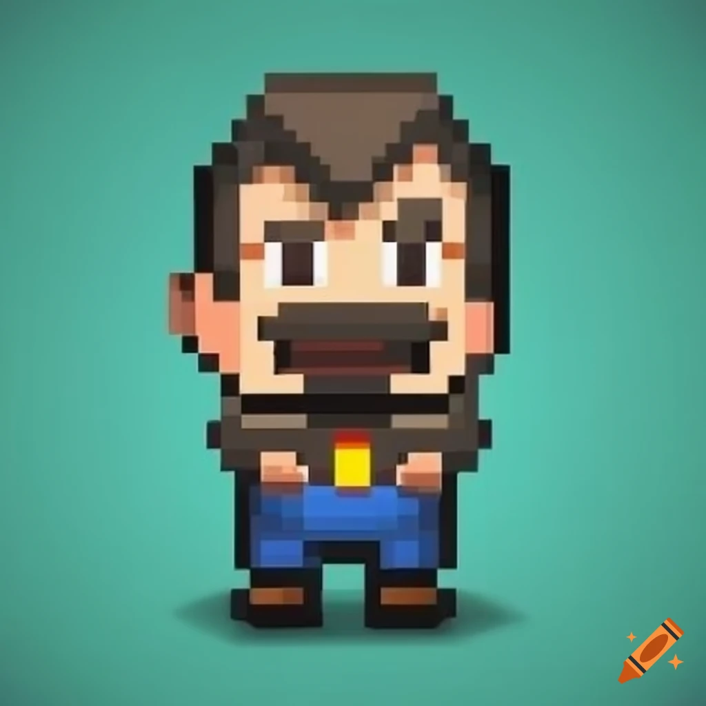 8-bit video game character design on Craiyon