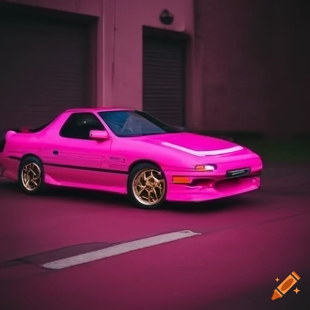 Pink rx-7 fc on Craiyon