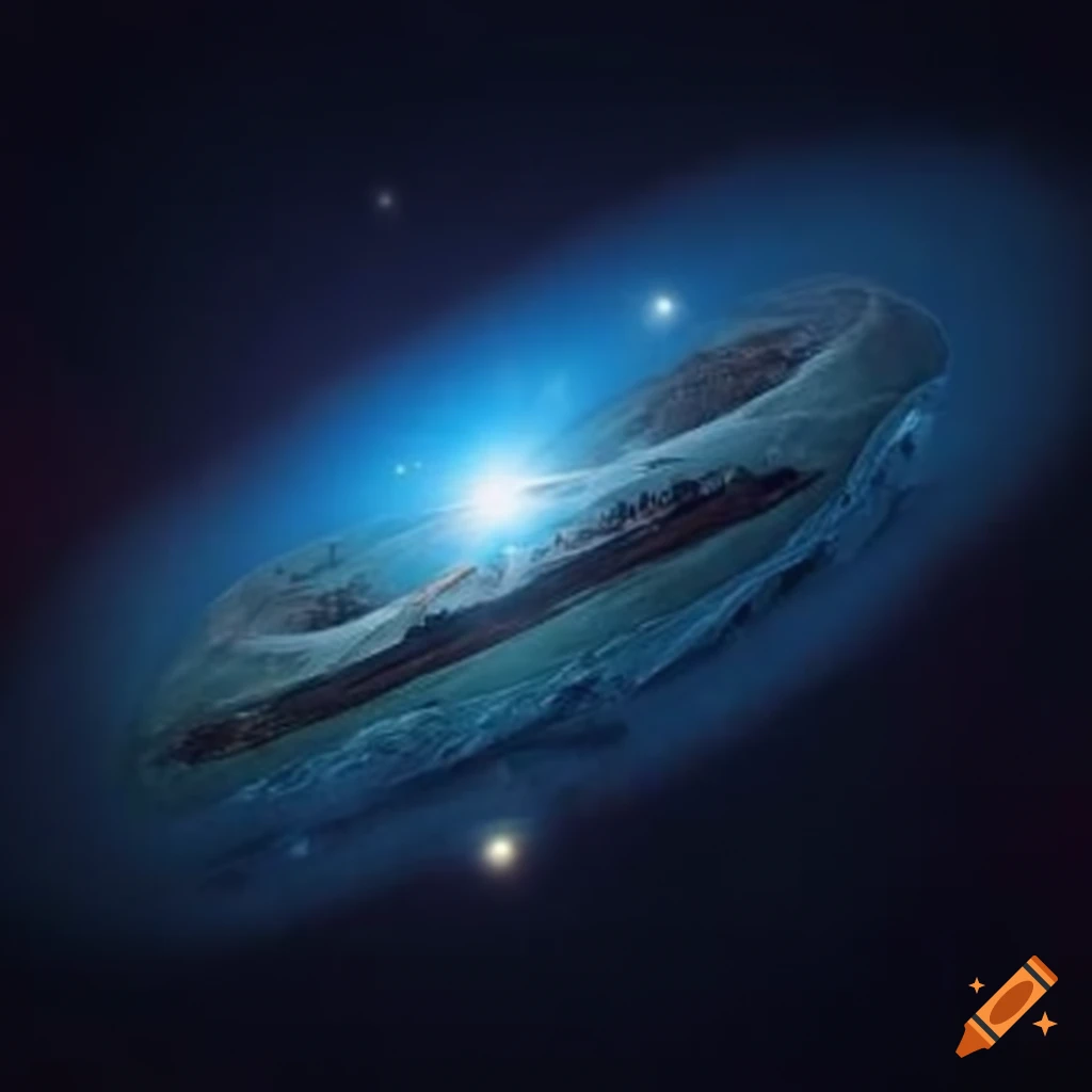 Portail dimensionnel in the middle of space on Craiyon