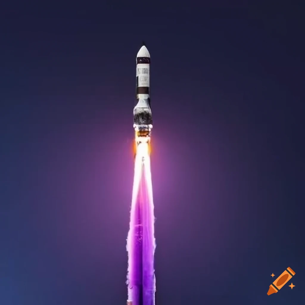 Purple rocket on Craiyon