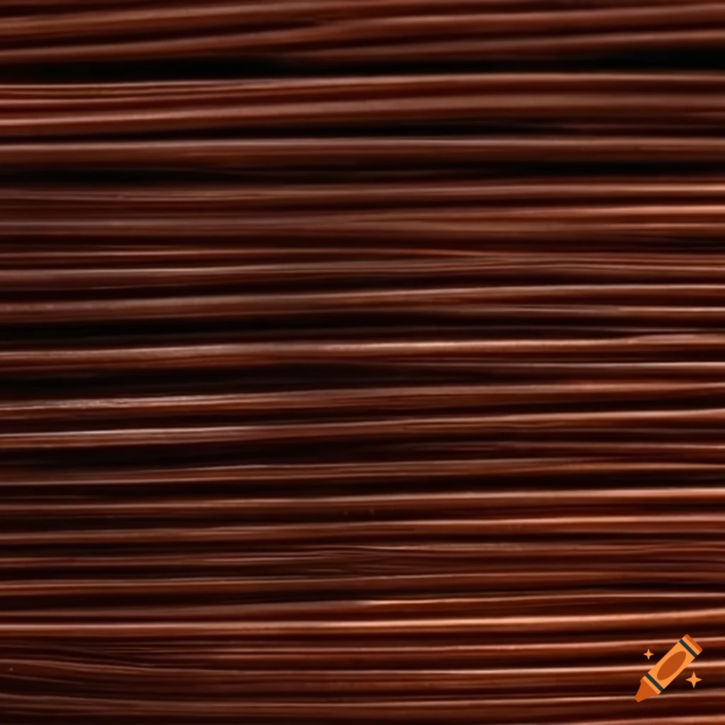 Flat texture of straight copper wire on Craiyon