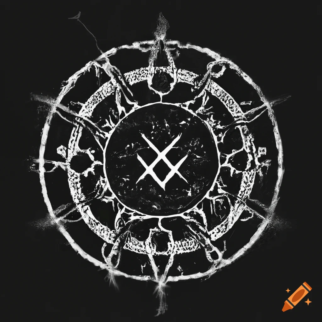 Minimalist abstract magickal sigil for protection against tickborne ...