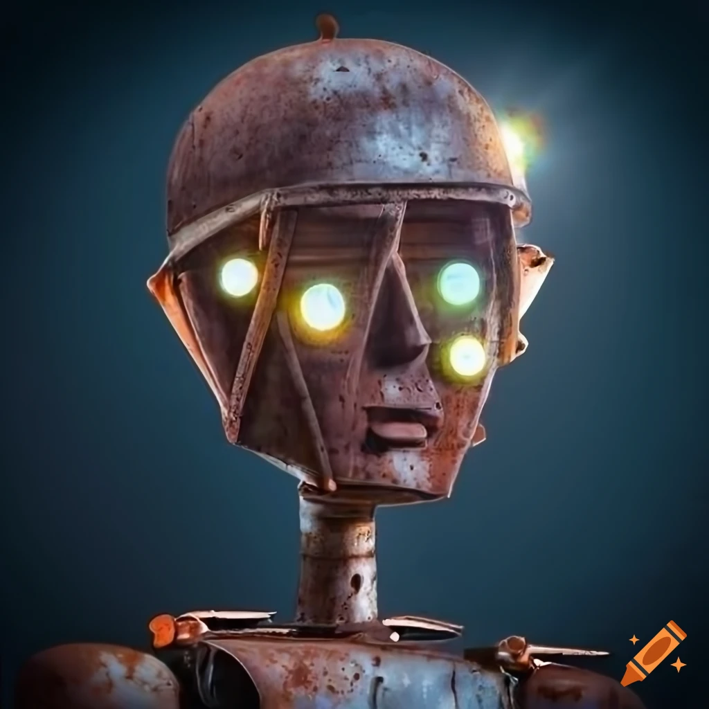 Digital art of two robotlike rusty characters named connie and ronnie ...