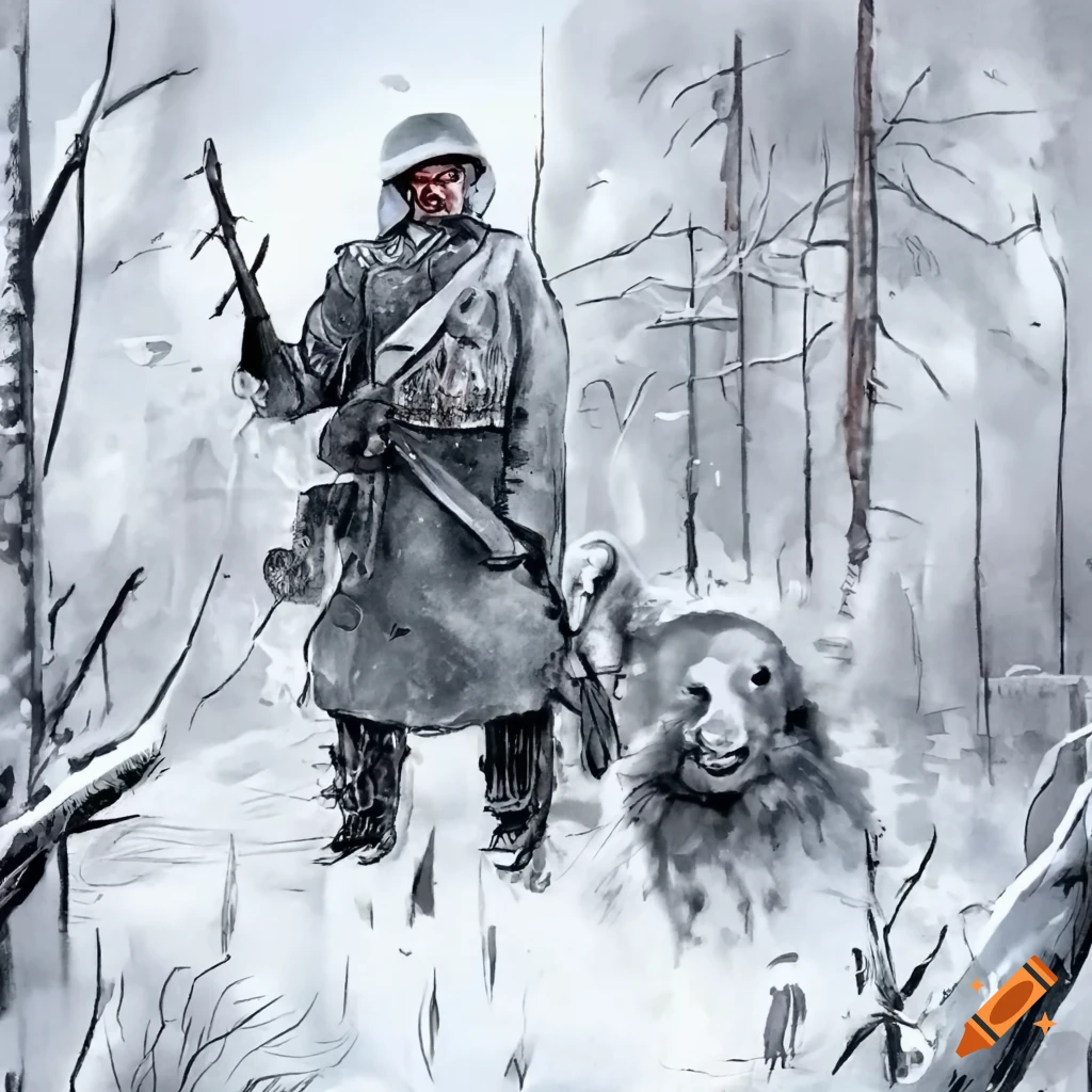 Finnish winter war educational poster on Craiyon