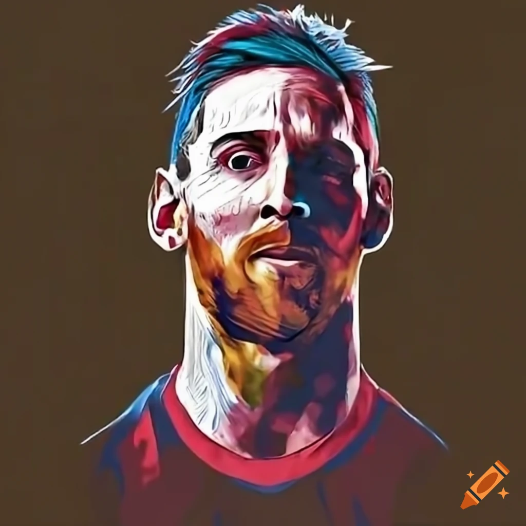 Football legends Messi and Ronaldo together on Craiyon