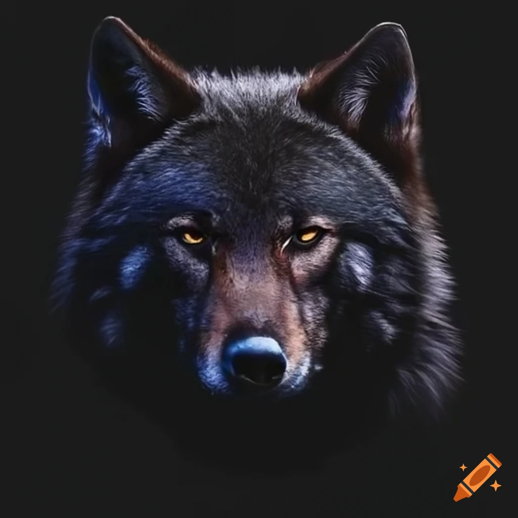 Black wolf on Craiyon