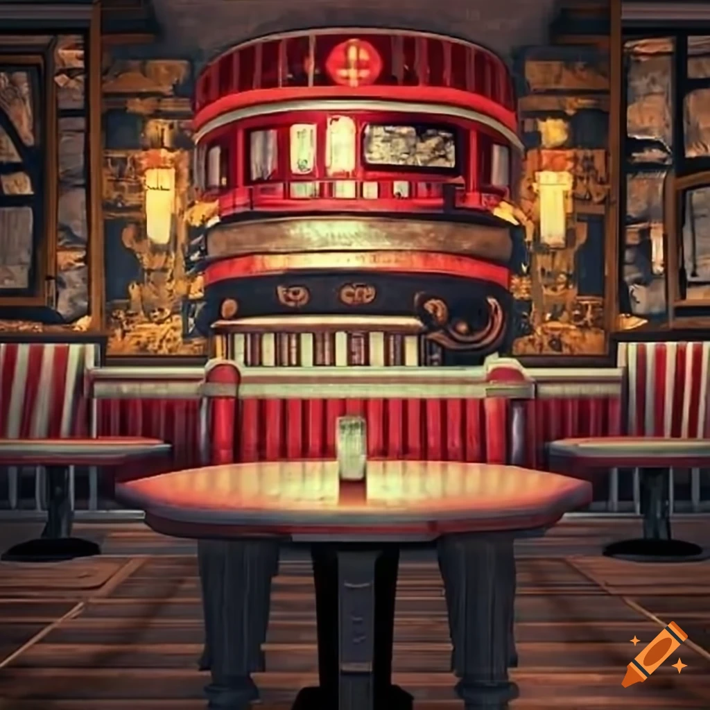 Fallout-style diner on Craiyon