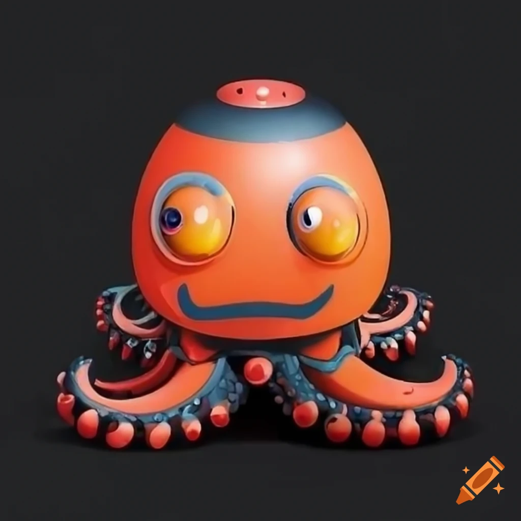 Cute robot octopus on Craiyon