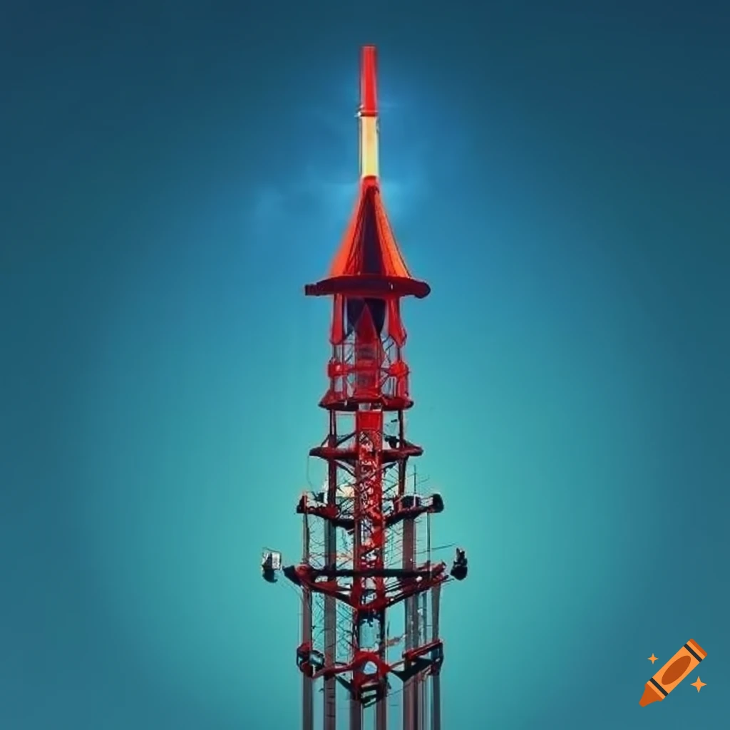 Radio tower on Craiyon