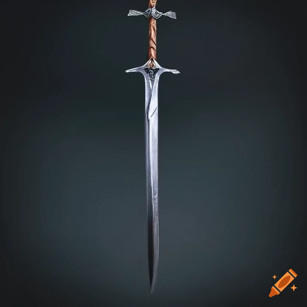 Medieval fantasy style crossed blades on Craiyon