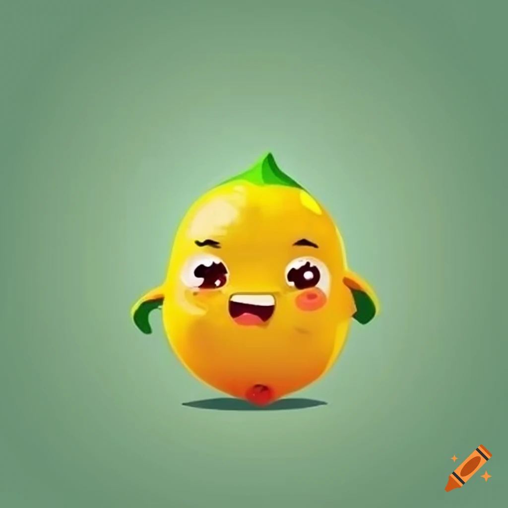 Funny lemon boy cute logo on Craiyon