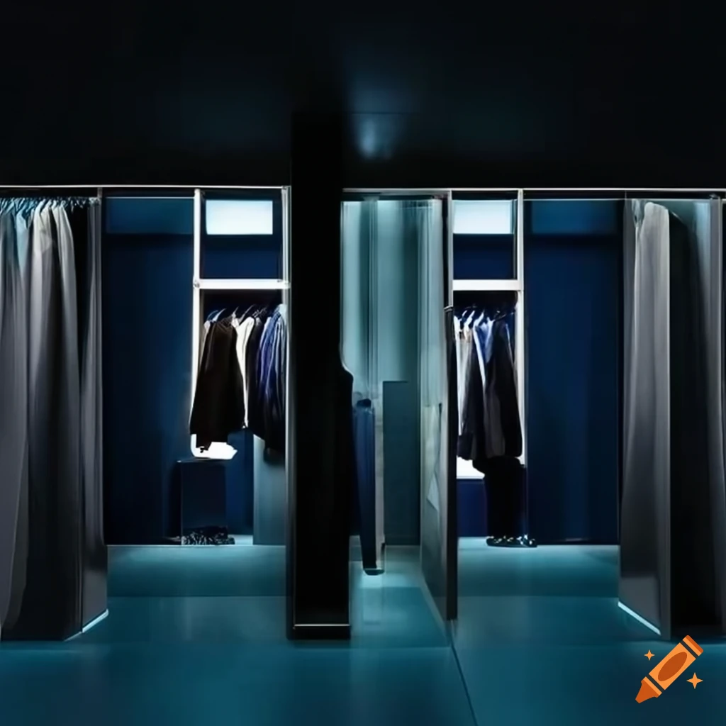 Elegant celine store display with modern design and blue marble accents ...