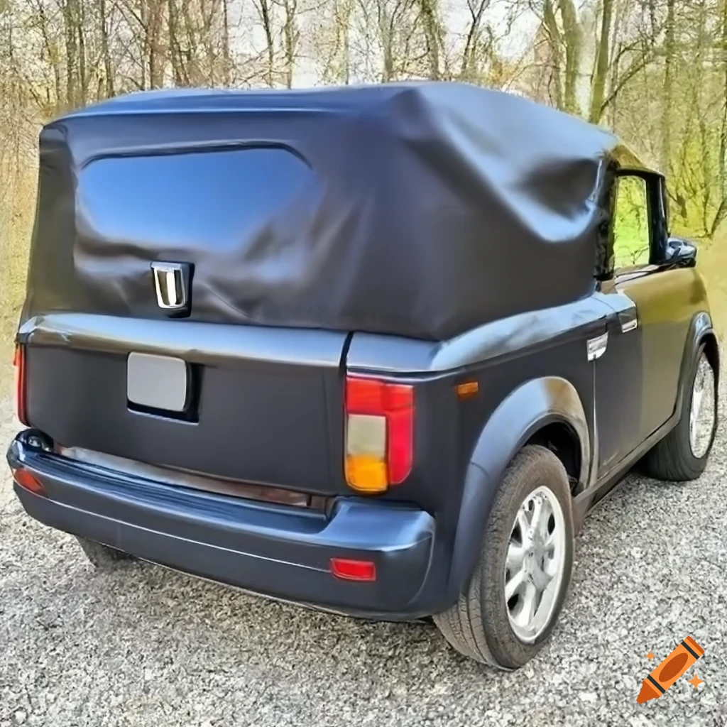 Vintage honda element covered in thick vinyl wrap on Craiyon