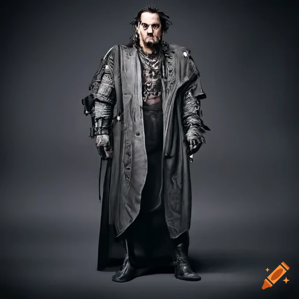 Johnny depp as macbeth standing in full body on Craiyon