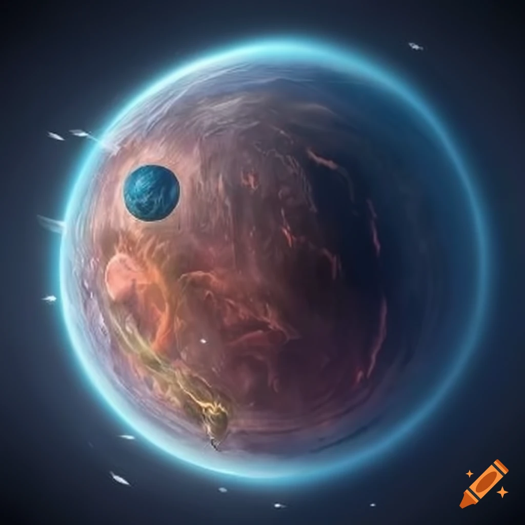 Sci-fi planet in cell shading style on Craiyon