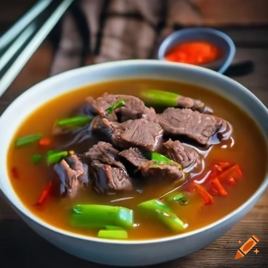 Beef Hinalang, a spicy Filipino soup dish from Mindanao on Craiyon