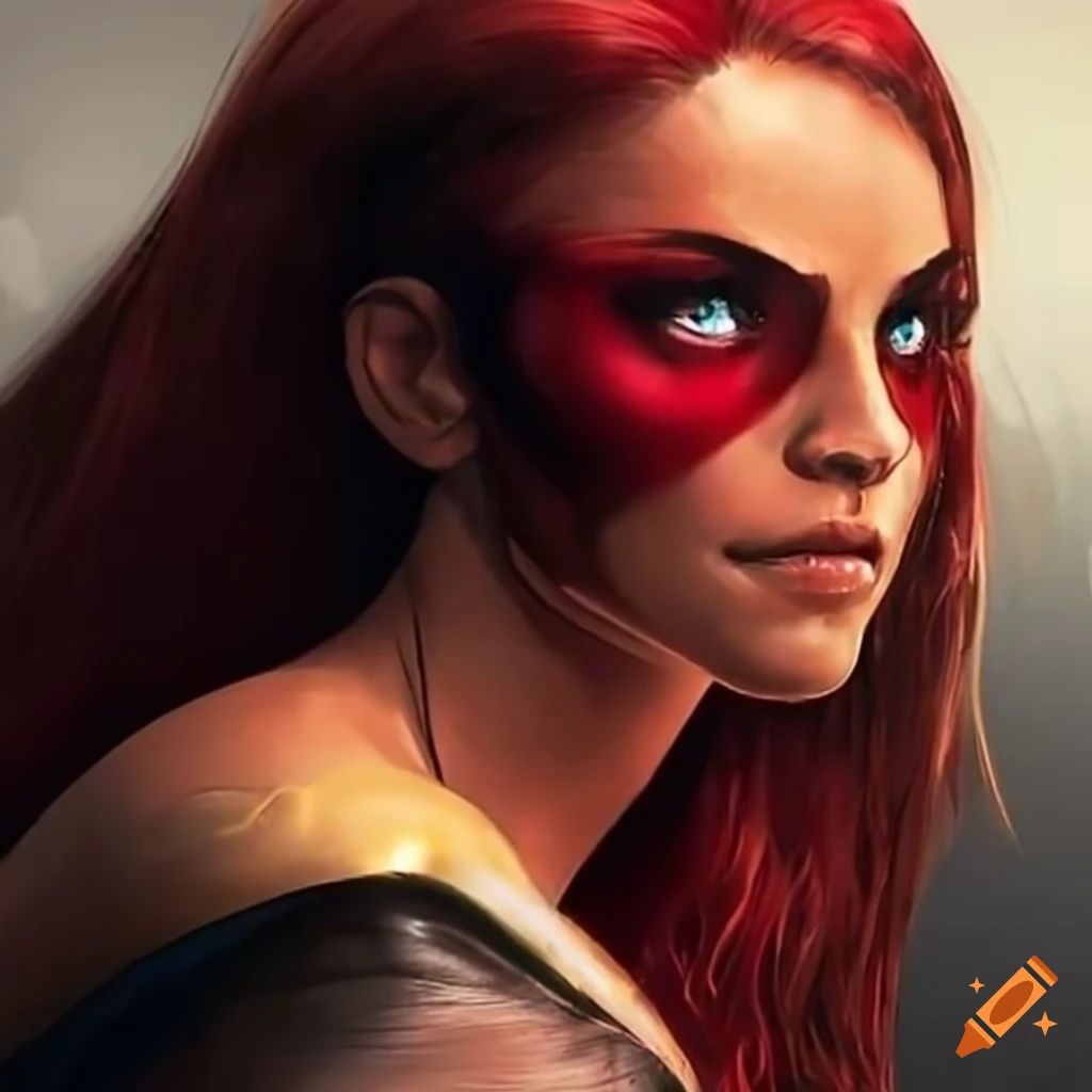 Wolverine's daughter with ruby crystal claws on Craiyon