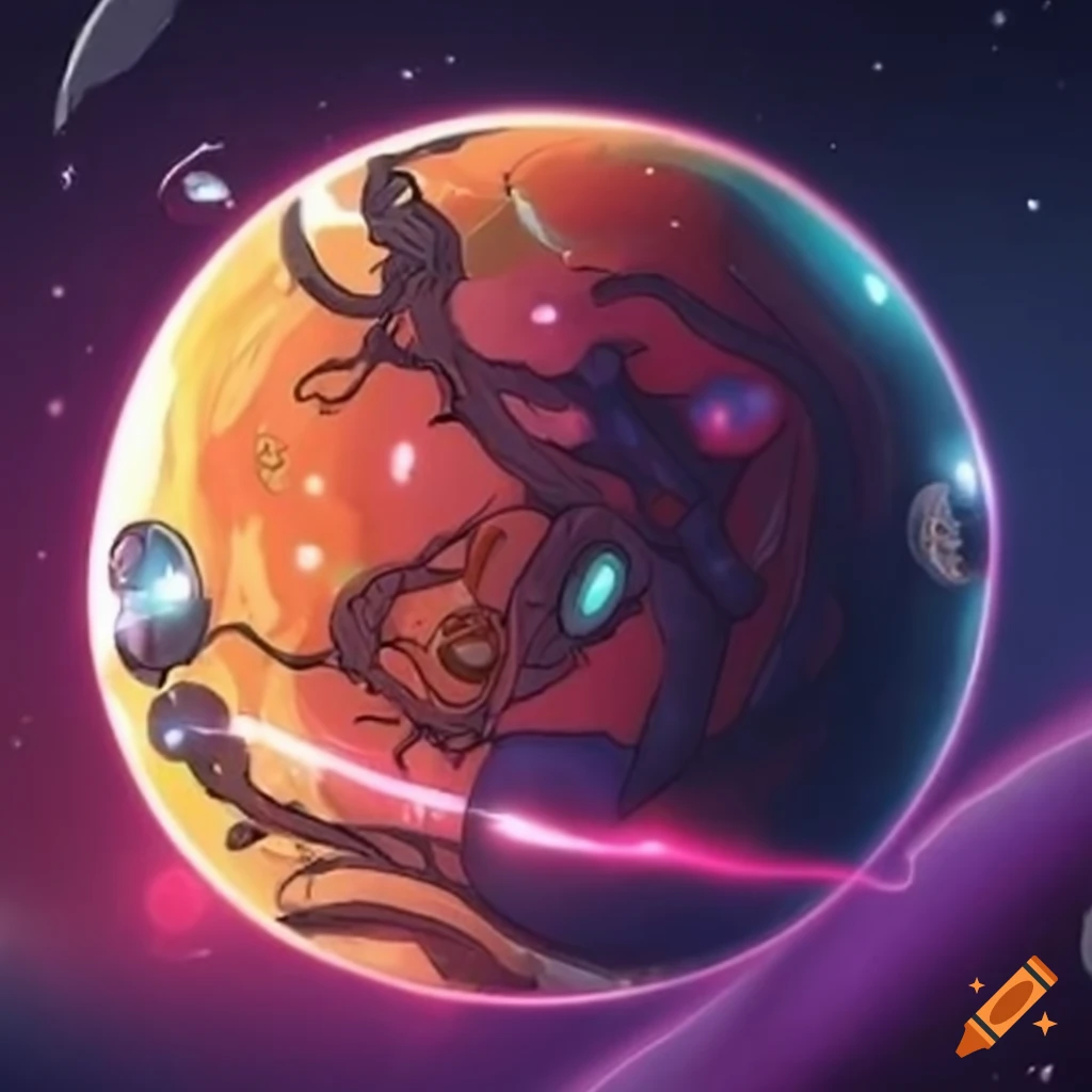 Sci-fi planet on Craiyon