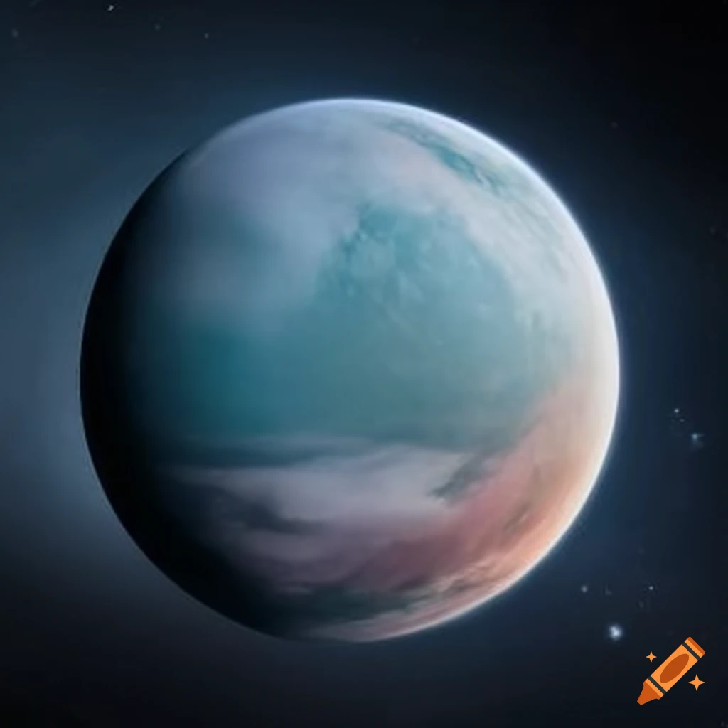 Large icy planet on Craiyon