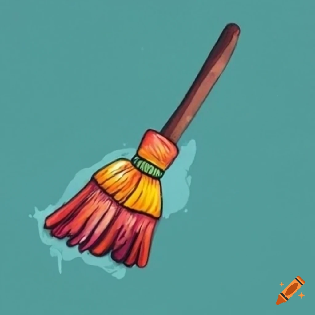 Watercolor painting of a broom on Craiyon