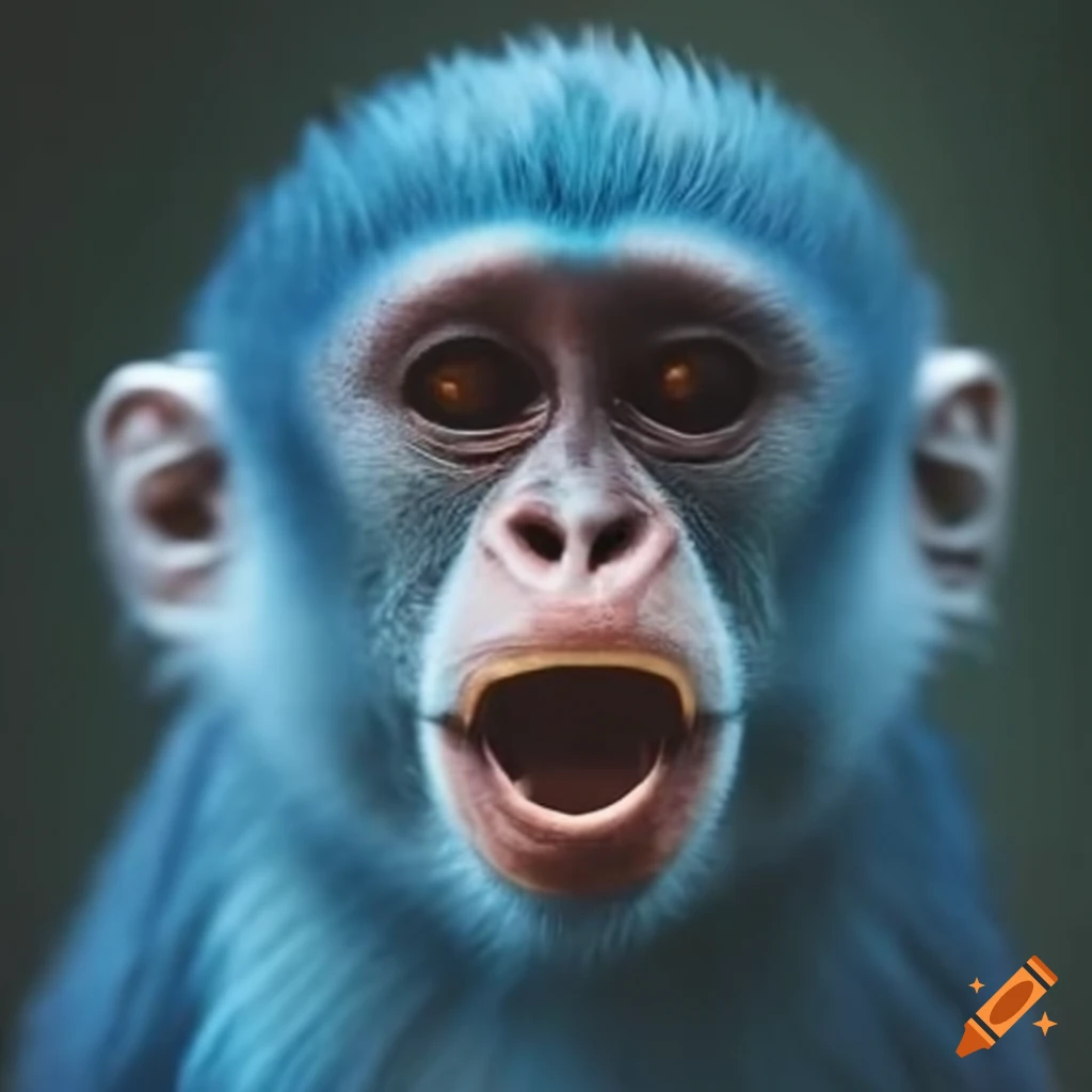 Blue monkey on Craiyon