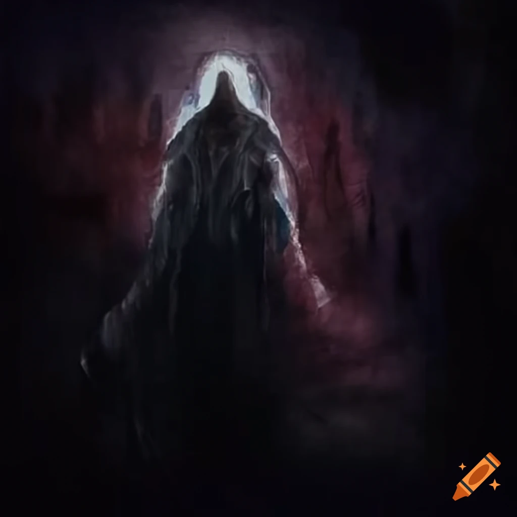 Dark lord concealed in shadows on Craiyon