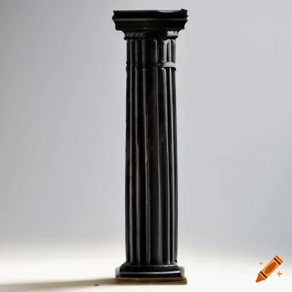Greek black marble column on Craiyon