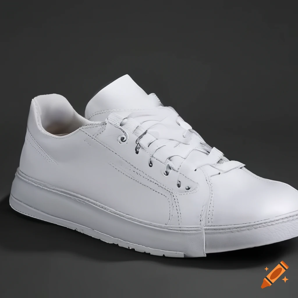 Plain white high-cut shoe on Craiyon