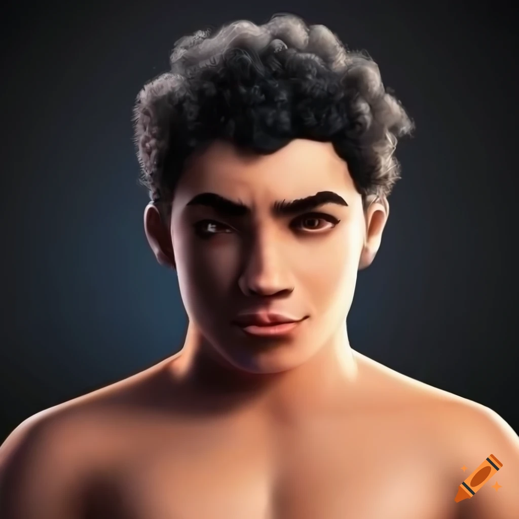 Pixar Style Poster Of A Handsome Argentinian Male Wrestler On Craiyon