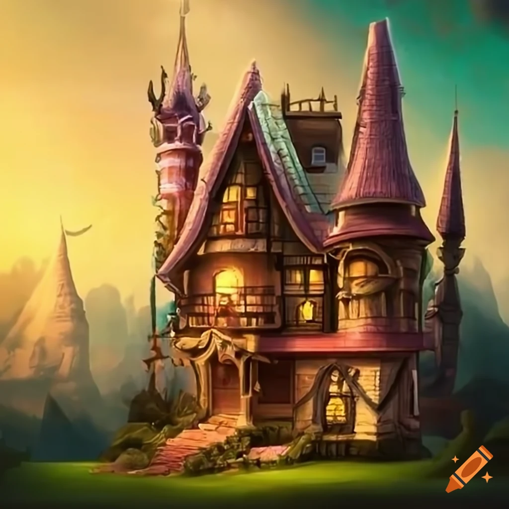 Fantasy house design on Craiyon